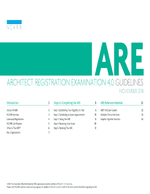 Fillable Online ncarb ARCHITECT REGISTRATION EXAMINATION 4.0 ...