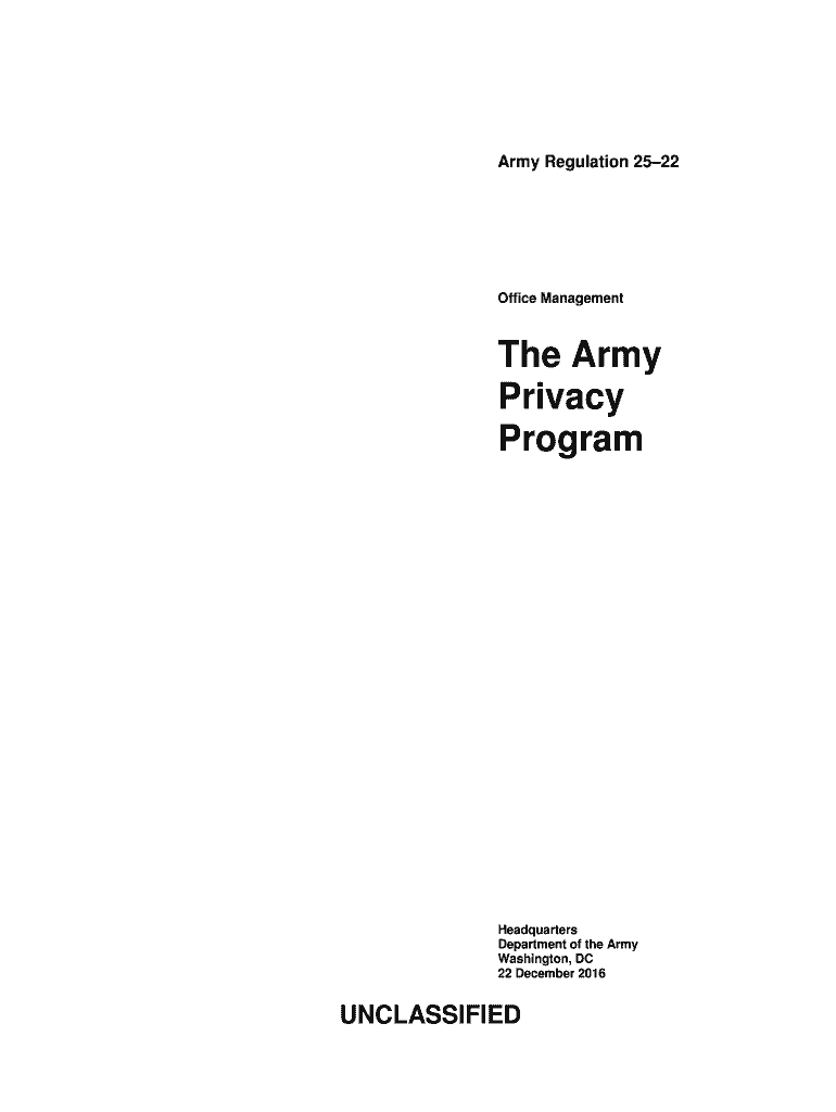 Fillable Online Army Regulation 2522 Fax Email Print - pdfFiller