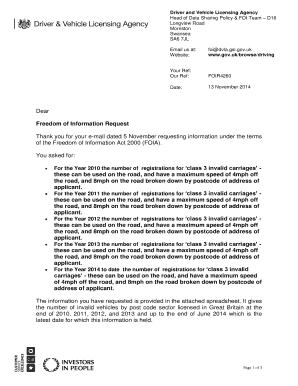 Fillable Online DVLA letter to Fax Email Print - pdfFiller