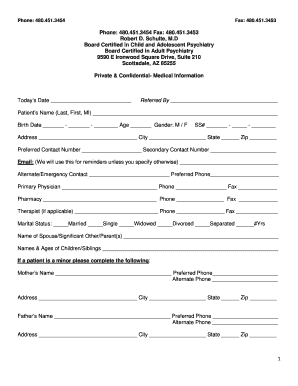 Fillable Online New Client Intake Packet - Robert Schulte MD Fax Email ...