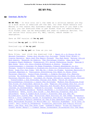 Fillable Online megamake nbazhibo8 Be My Pal. Be My Pal Fax Email Print ...