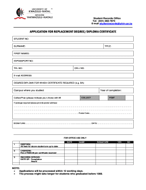 Ukzn Certificate Collection - Fill Online, Printable, Fillable, Blank ...