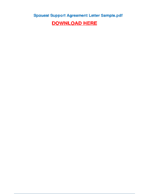 Fillable Online spousal support agreement sample letters pdf - P(1 ...