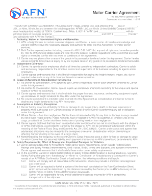 Fillable Online Carrier Packet - loadafn.com Fax Email Print - pdfFiller