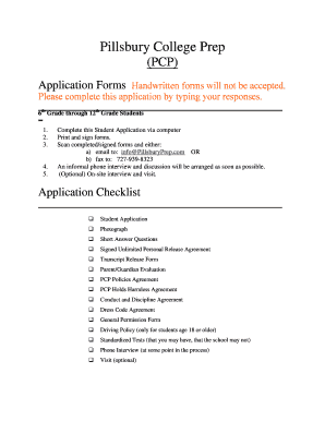 Fillable Online Application Forms Handwritten forms will not be ...