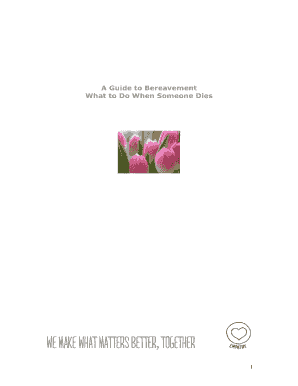 Fillable Online A Guide to Bereavement Fax Email Print - pdfFiller