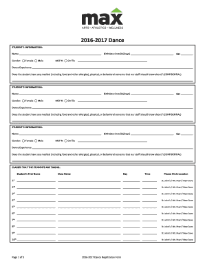 Fillable Online STUDENT 1 INFORMATION: Fax Email Print - pdfFiller