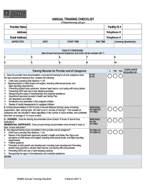 Fillable Online Licensed Family Annual Training - Utah Child Care ...