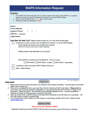 Navy Niaps - Fill Online, Printable, Fillable, Blank | pdfFiller