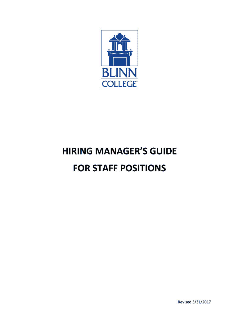 Fillable Online HIRING MANAGERS GUIDE Fax Email Print - pdfFiller