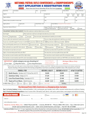 Fillable Online 2017 APPLICATION & REGISTRATION FORM Fax Email Print - pdfFiller