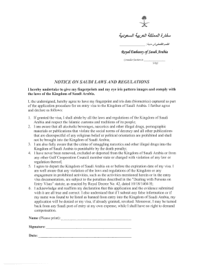 Fillable Online Saudi Arabia Visa Application Requirements and ...
