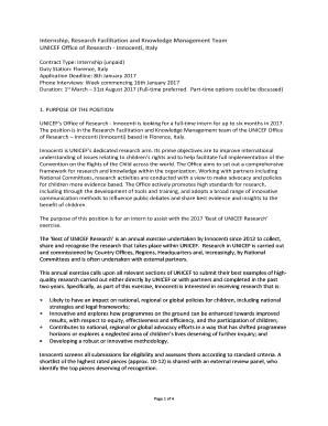 Fillable Online Internship, Research Facilitation and Knowledge ...