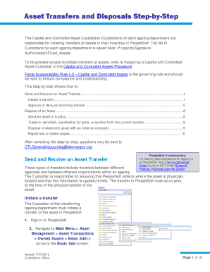 Fillable Online Asset Transfers and Disposals Step-by-Step Fax Email ...