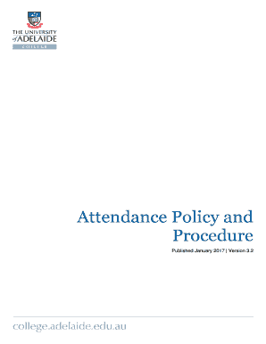 Fillable Online Attendance Policy and Fax Email Print - pdfFiller