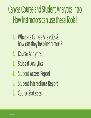 Fillable Online Canvas Course and Student Analytics Intro Fax Email ...