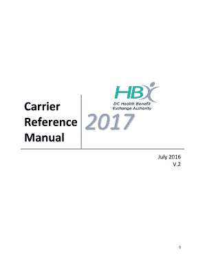 Fillable Online Summary of Changes from 2016 Carrier Manual Fax Email ...