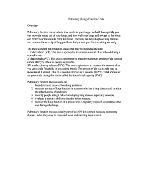 Fillable Online Pulmonary (Lung) Function Tests Fax Email Print - pdfFiller