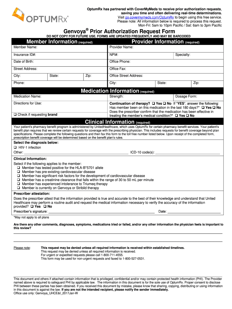 Fillable Online OptumRx has partnered with CoverMyMeds to receive prior ...