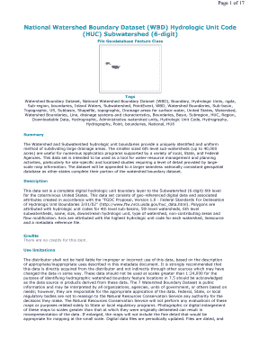 Fillable Online tracs fws National Watershed Boundary Dataset (WBD ...