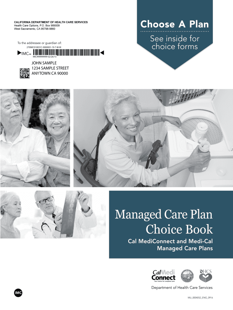 Fillable Online Managed Care Plan Choice Book - CalDuals.org Fax Email ...