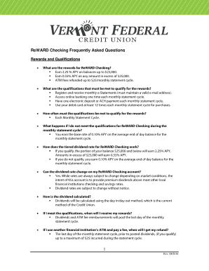 Fillable Online ReWARD Checking Frequently Asked Questions Fax Email ...