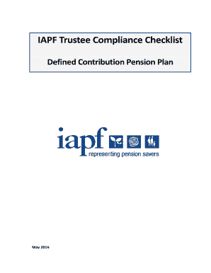 Fillable Online IAPF Trustee Compliance Checklist Fax Email Print ...