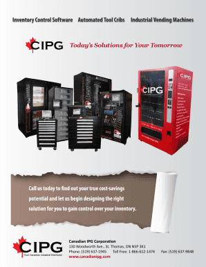 Fillable Online Inventory Control Software Automated Tool Cribs ...