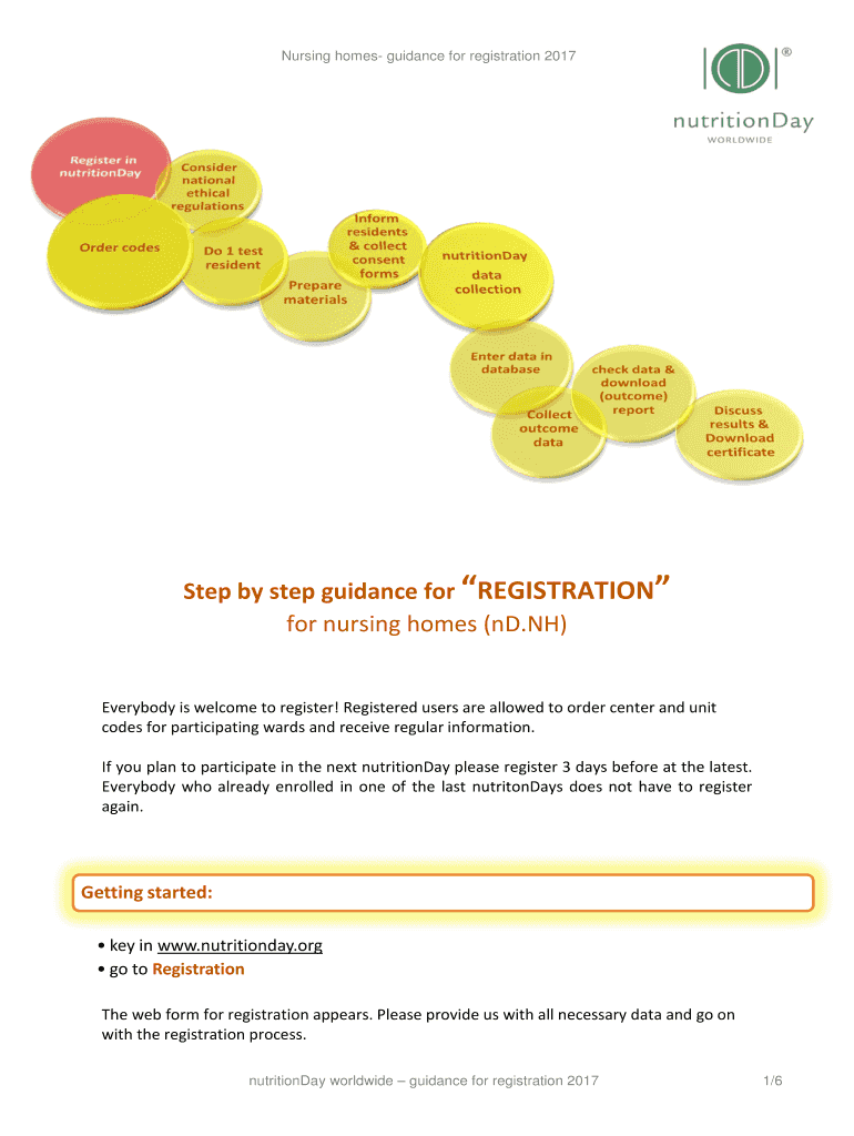 Fillable Online nutritionday Step by step guidance for REGISTRATION ...