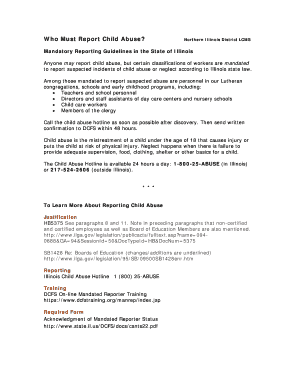 Fillable Online Who Must Report Child Abuse Fax Email Print - pdfFiller