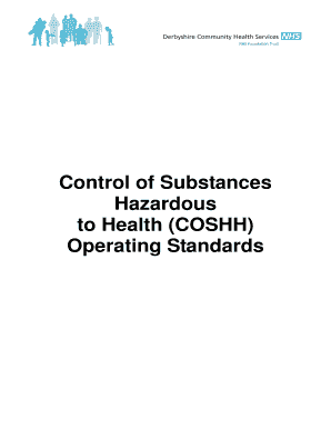 Fillable Online to Health (COSHH) Fax Email Print - pdfFiller