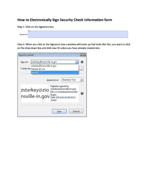 Fillable Online How to Electronically Sign Security Check Information ...