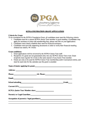 Fillable Online Criteria for Grant: Fax Email Print - pdfFiller