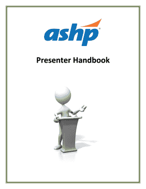 Fillable Online Presenter Handbook. Presenter Handbook Fax Email Print ...