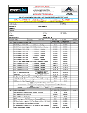 Fillable Online atl-apt Exhibitor Form AAA 2017 xlsm - atl-apt Fax ...