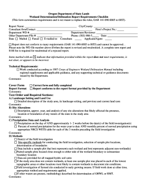 Fillable Online Wetland Determination/Delineation Report Requirements ...