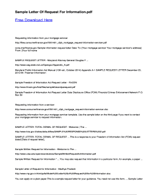 Fillable Online Sample Letter Of Request For Information Fax Email ...