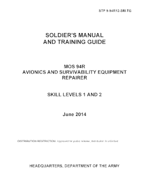 Fillable Online armypubs army 94R STP - Replacement Doc 10 Jun 14 ...