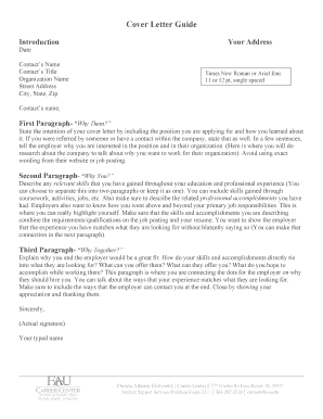 Fillable Online fau Cover Letter Guide and Example.docx Fax Email Print ...
