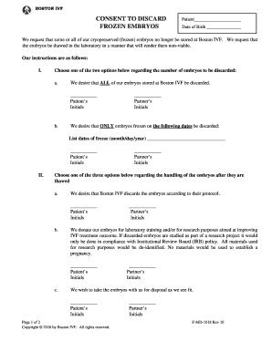 Fillable Online BOSTON IVF Fax Email Print - pdfFiller