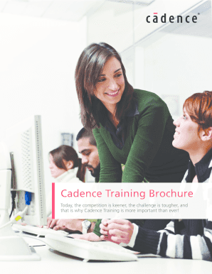 Fillable Online Cadence Training Brochure Fax Email Print - pdfFiller