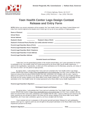 Fillable Online Teen Health Center Logo Design Contest Fax Email Print ...