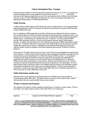 Fillable Online mn Citizen Participation Plan - Example Fax Email Print ...