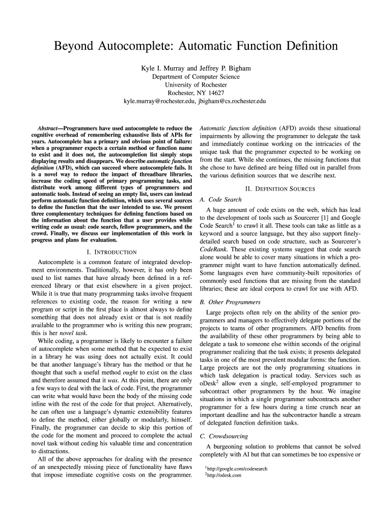 Fillable Online Beyond Autocomplete: Automatic Function Definition Fax Email Print - pdfFiller