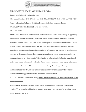 Fillable Online Document Identifiers: CMS-1561/1561A, CMS Fax Email ...
