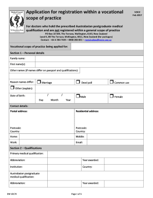 Fillable Online mcnz org voc2 Fax Email Print - pdfFiller