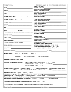 Fillable Online PATIENT S NAME: Fax Email Print - pdfFiller