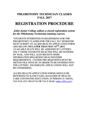 Fillable Online jjc PHLEBOTOMY CERTIFICATE OF COMPLETION - jjc.edu Fax ...