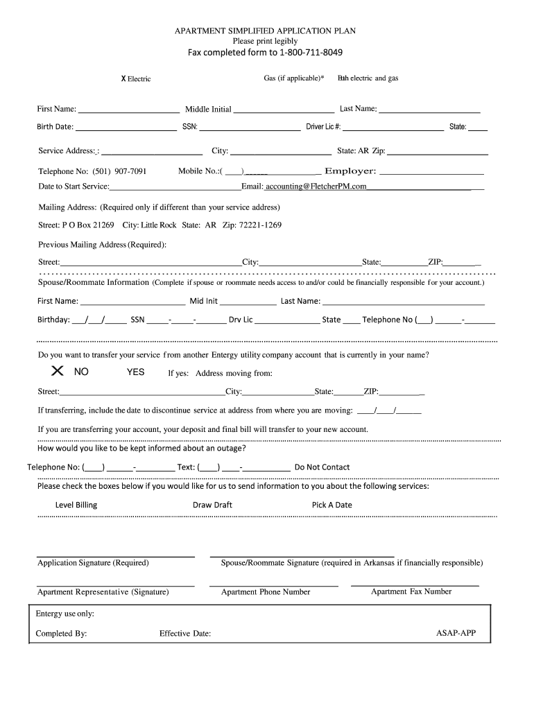 Fillable Online APARTMENT SIMPLIFIED APPLICATION PLAN Fax Email Print - pdfFiller