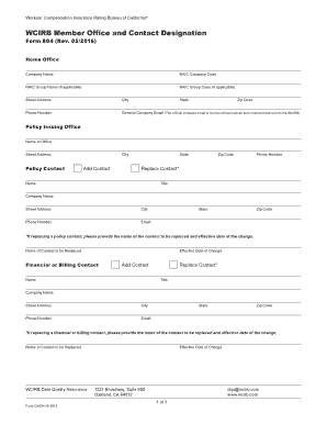 Fillable Online Instructions - WCIRB California Fax Email Print - pdfFiller